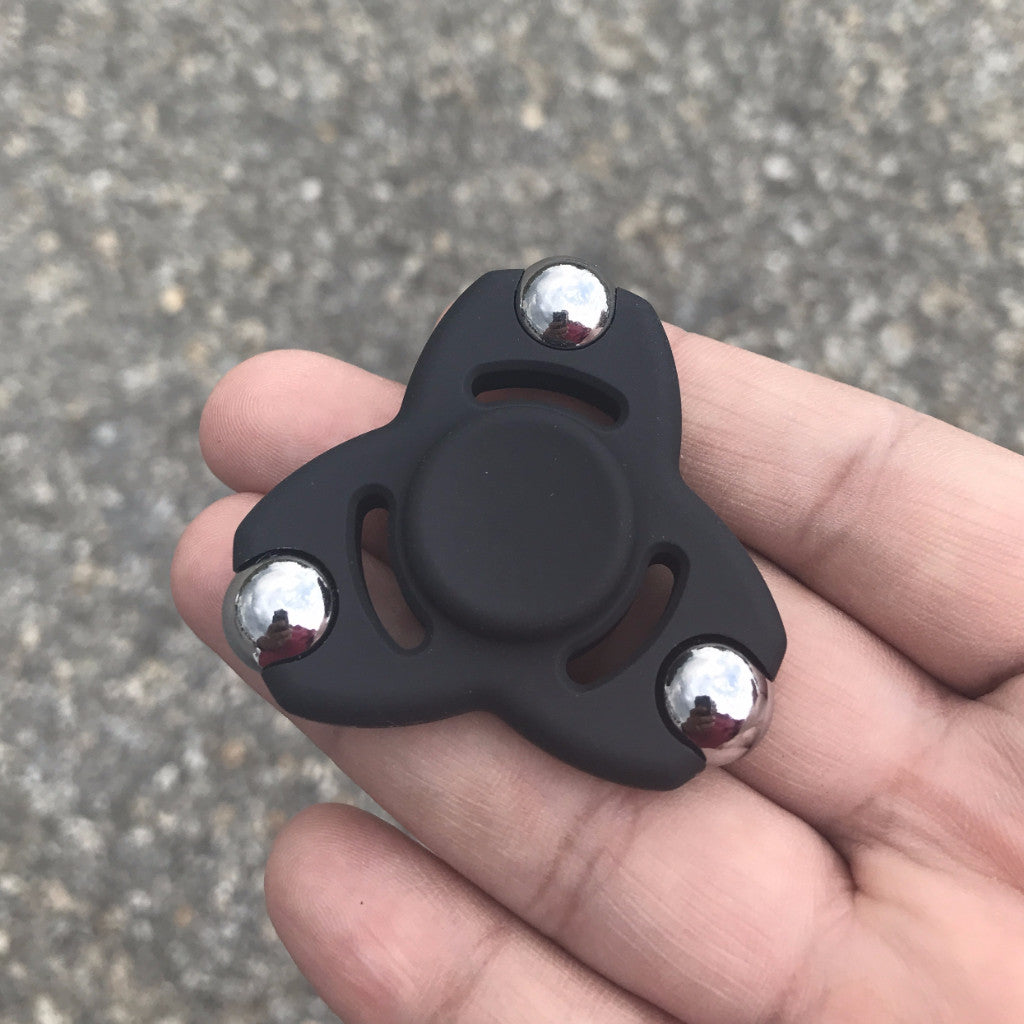 Triorus Mini Plastic Fidget Spinner, Rubberized Body – Fidget HQ